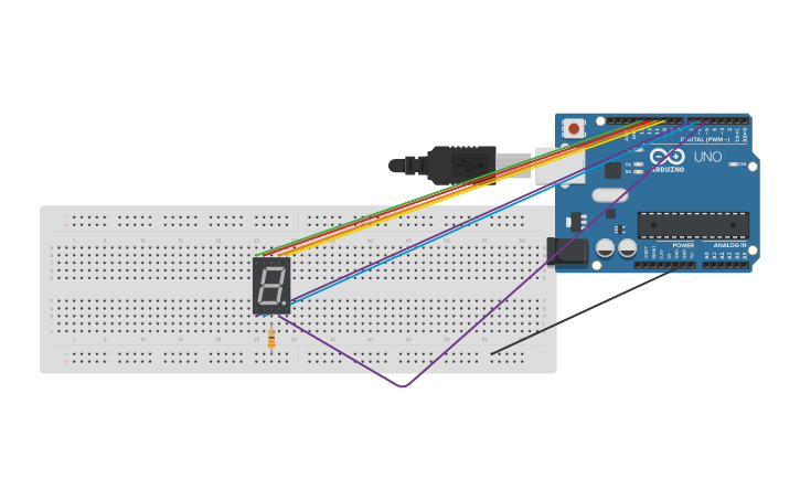 Circuit design display 7 segmentos catodo | Tinkercad Circuit design display 7 segmentos catodo | Tinkercad