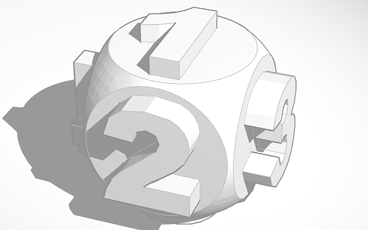 3D design Lesson: Die from scratch result - Tinkercad