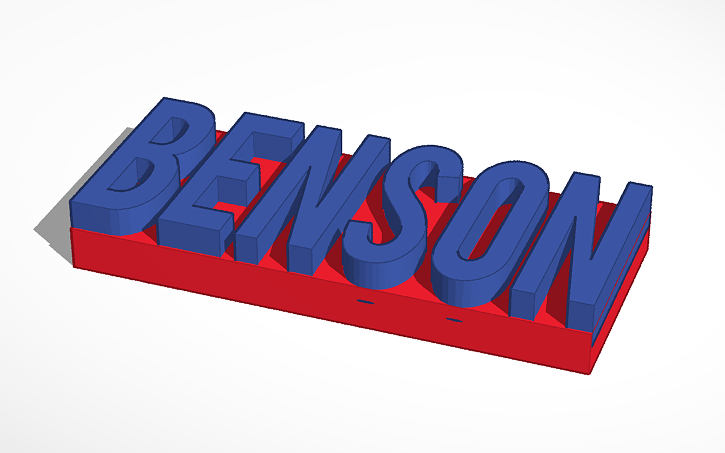 3D design benson - Tinkercad