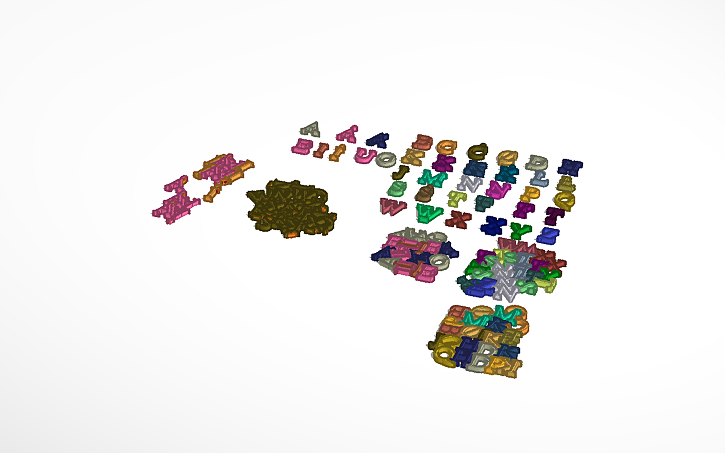 3d Design Letters Sencoten Tinkercad