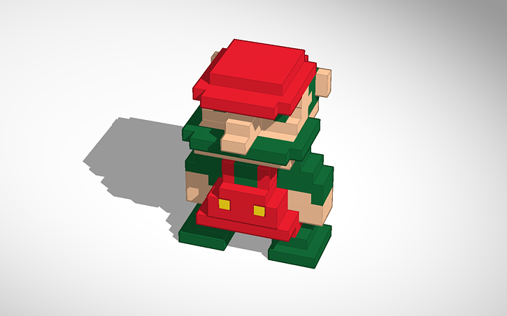 3D design 2-D sculpture of Super Mario | Tinkercad