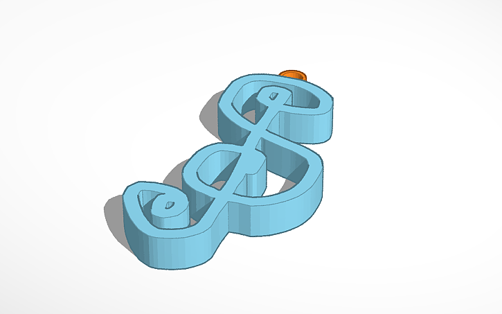 3D design Treble clef - Tinkercad