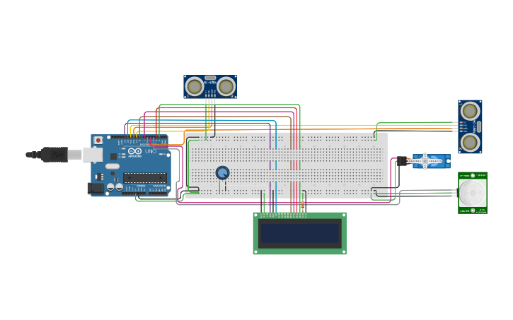 Circuit design Monitor Project CAAS | Tinkercad
