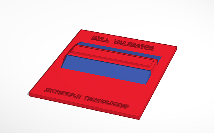 3D design Golden Tee Bill Validator Panel - Tinkercad