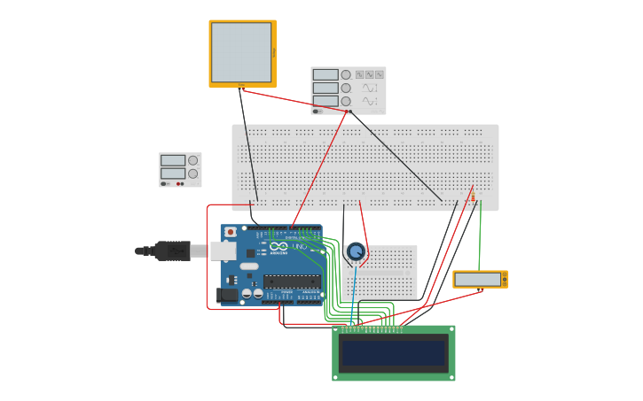 Circuit design Pulse Flow Meter - Tinkercad