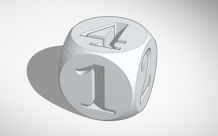 3D design basic dice - Tinkercad