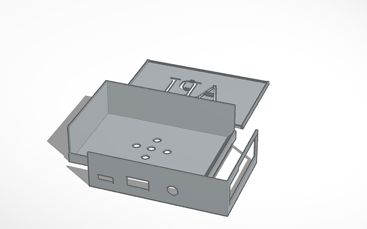 3D design Raspberry Pi 3 B+ Custom Case - Tinkercad