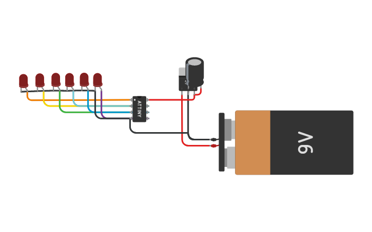 Circuit Design Attiny Tinkercad