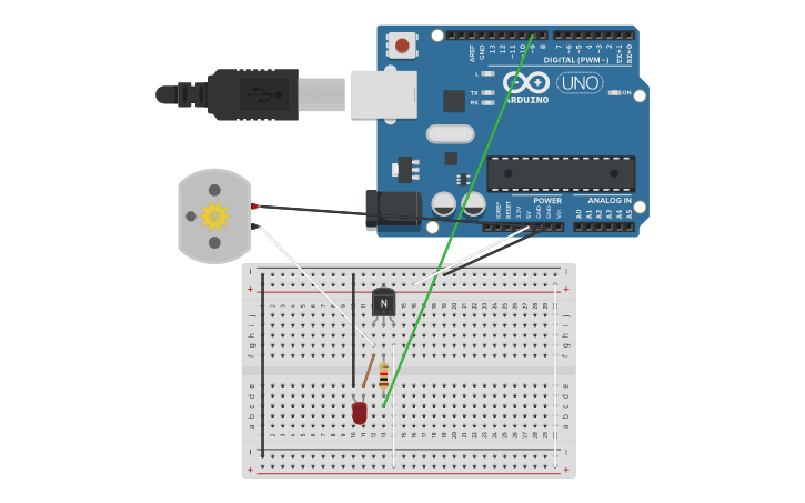 Circuit design Transistores - Tinkercad