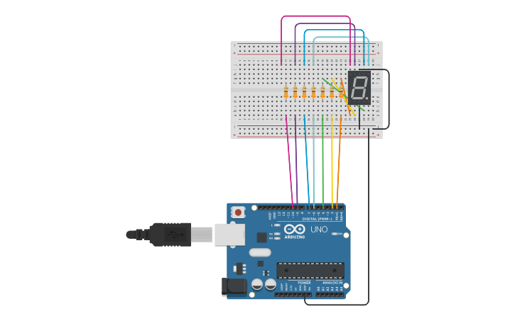 Circuit design Counter - Tinkercad