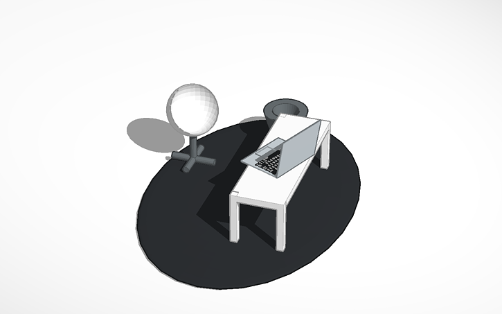 3D design Office Work Area - Tinkercad