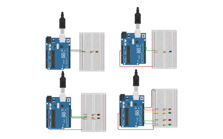 Circuit design Metodi collegamento led | Tinkercad
