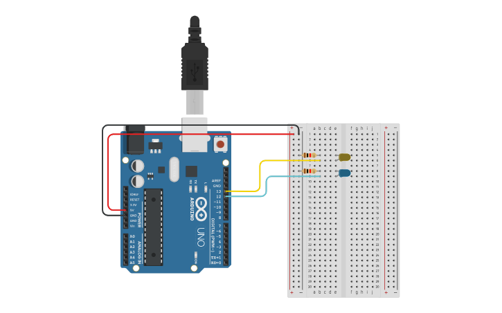 Circuit Design Blinking Led Tinkercad