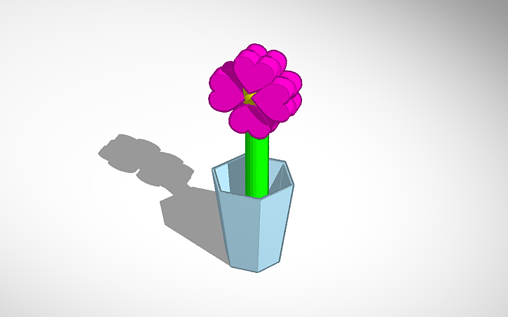 3D design flower - Tinkercad