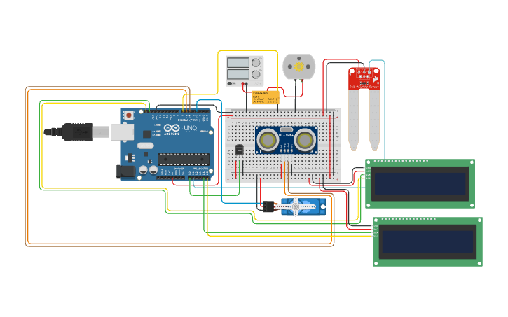 Circuit Design Smart Agriculture System Tinkercad