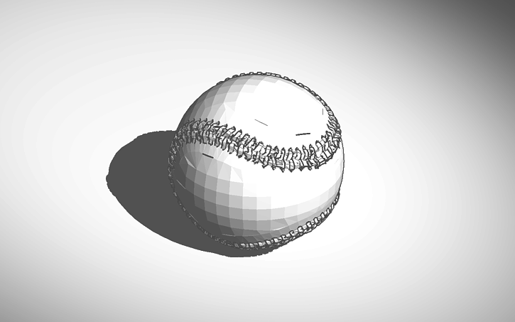 3D design Accurate Baseball - Tinkercad