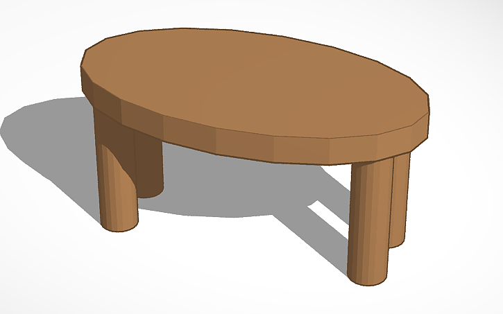 3D design Round Table - Tinkercad