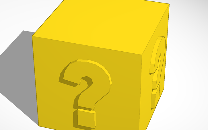 3d Design Lucky Block Tinkercad
