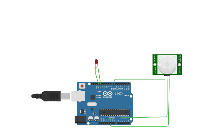 Circuit design sensor pir - Tinkercad