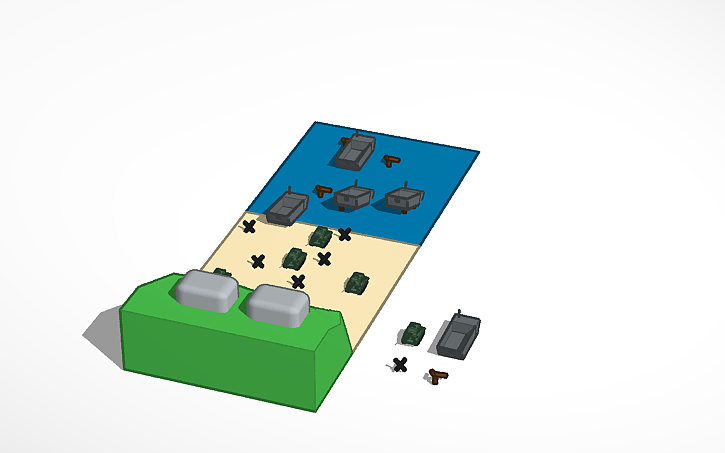 3d Design Landing Of Normandy Ww2 Tinkercad