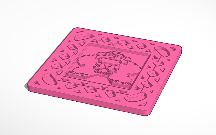 3D design dk coaster | Tinkercad