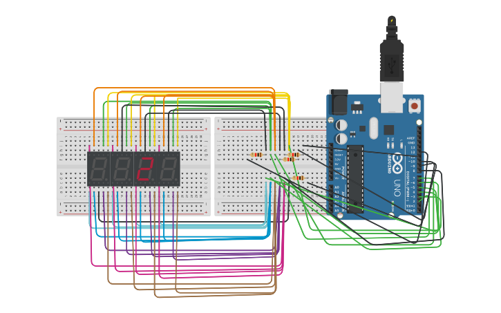 Circuit design Copy of PT2 4-DIGIT SSD 10PGN BELEY PEPU - Tinkercad