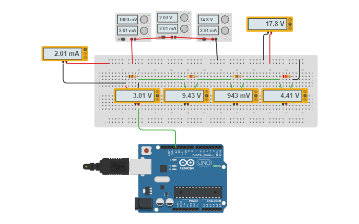 Circuit design Exercício 1 - Tinkercad