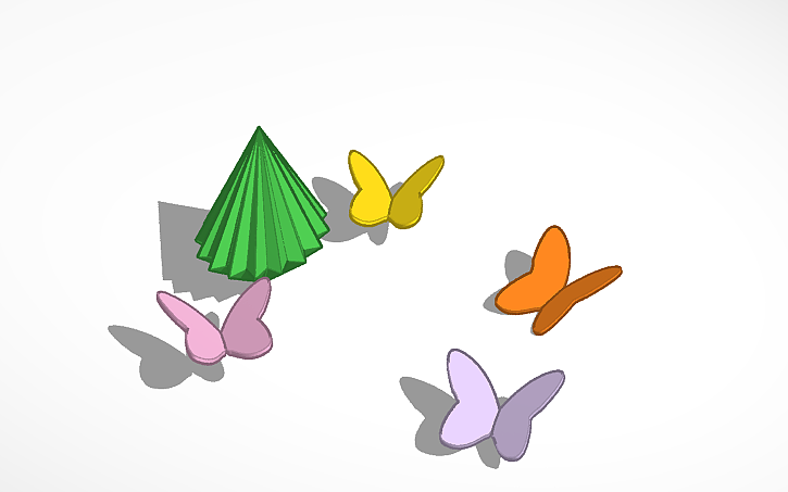 3D design Butterflys in spring! | Tinkercad