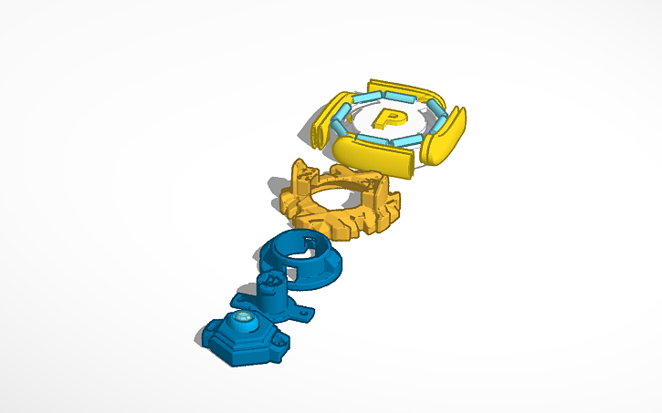 3D design Beyblade - Pegasus Xplode Diamond - Tinkercad