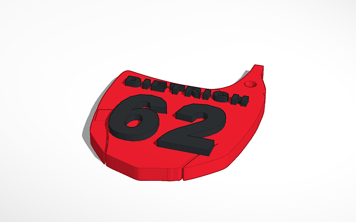 3D design Mx Number Plate - Tinkercad