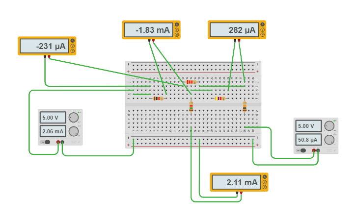 Circuit design Ejercicio c - Tinkercad