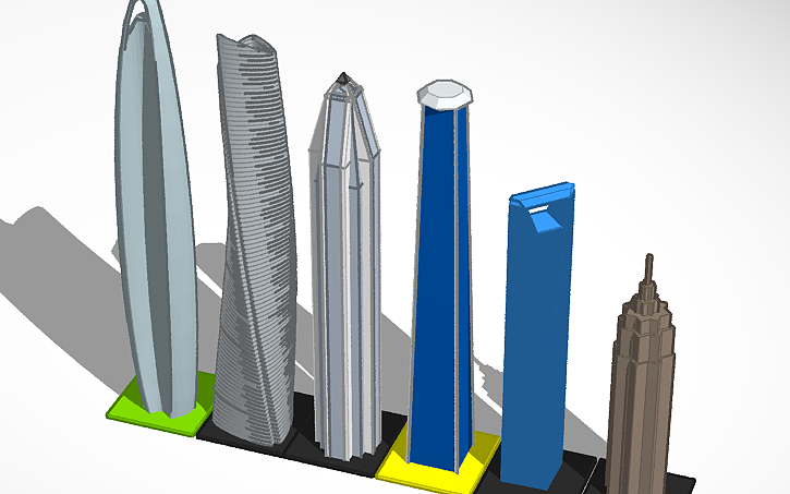 3D design China's Tallest Buildings | Tinkercad