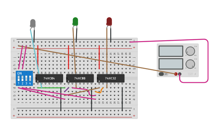 Circuit design Primary Gates - Tinkercad