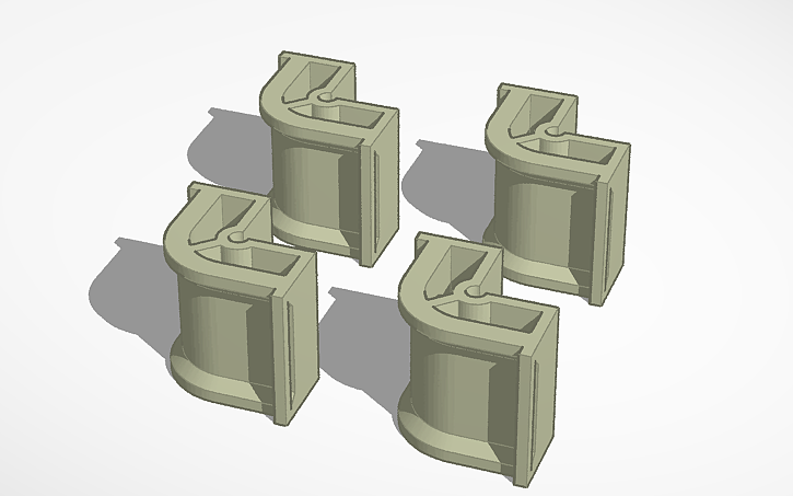 3D design Strap corner clamps for wood x4 - Tinkercad