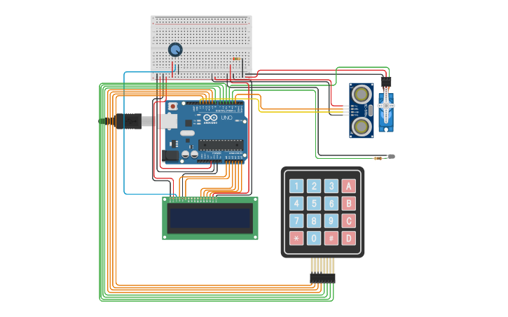 Circuit Design Lab 3 Security Door System Tinkercad