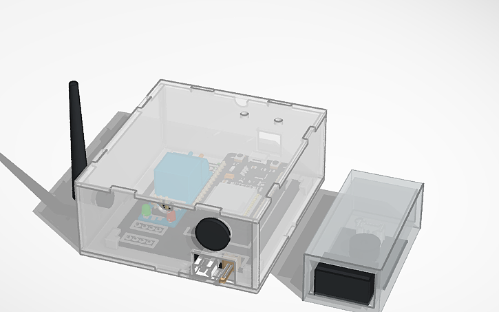 3D design Esp32 & Relay Case - Tinkercad