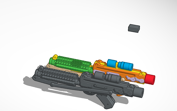 3D design Stormtrooper blaster 12mm mdf - Tinkercad