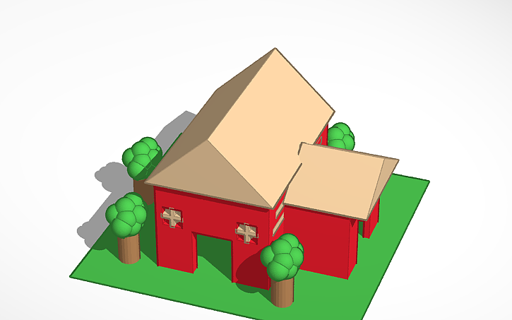 3D design A Barn from a Farm (Has been raised) - Tinkercad