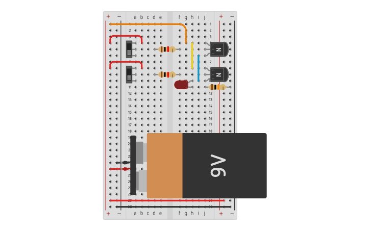 Circuit design OR Gate - Tinkercad