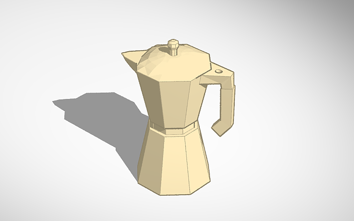 3D design cafetera italiana ( llavero) - Tinkercad