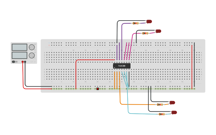 Circuit design NAND Gate | Tinkercad
