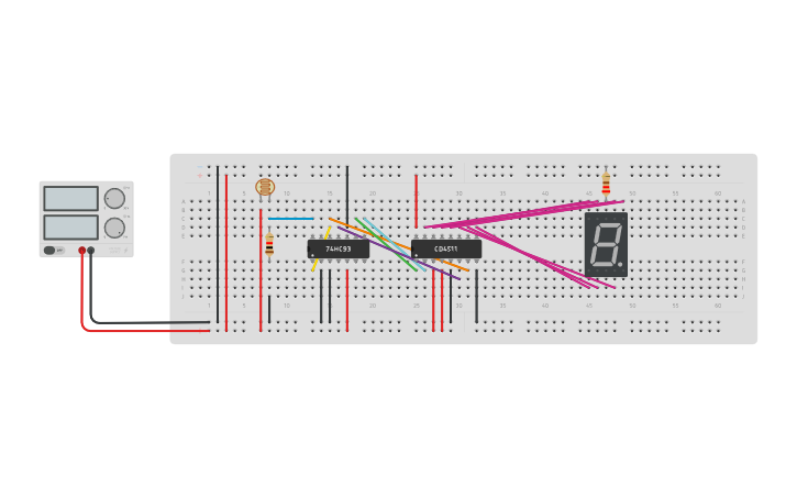 Circuit Design Object Counter Using 7 Segment Display Tinkercad