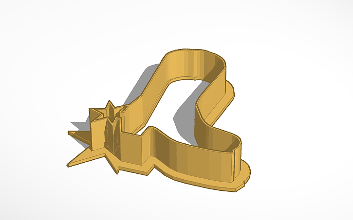 3D design cowboy boot cookie cutter - Tinkercad