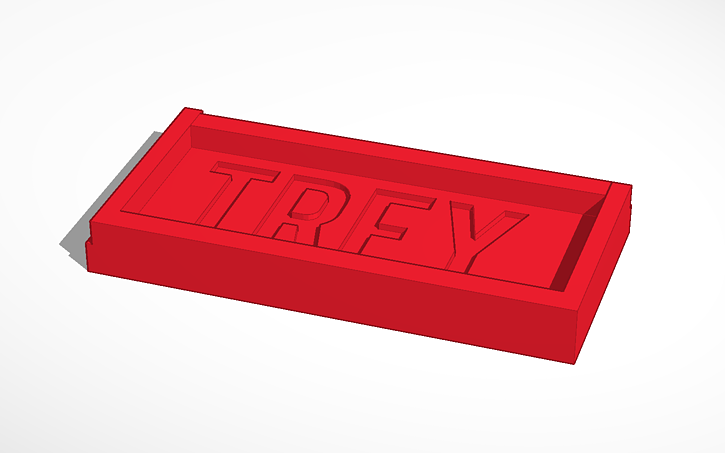 3D design Trey plate 2016 - Tinkercad