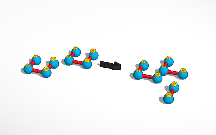 3D design Chem. Reaction - Tinkercad