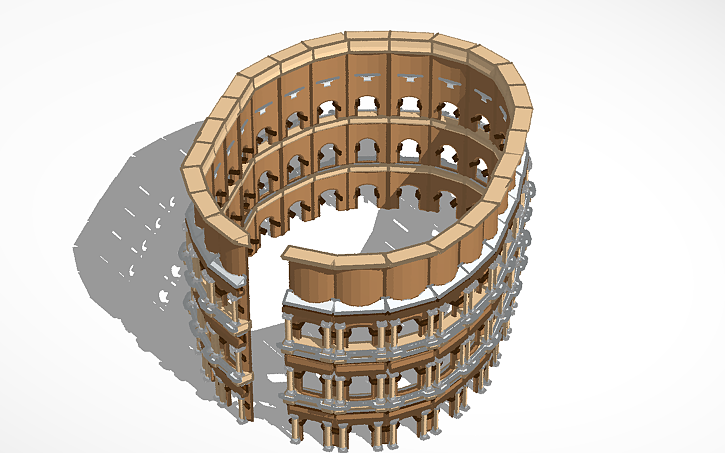 3D design pb30937 - Famous Building - Colosseum | Tinkercad