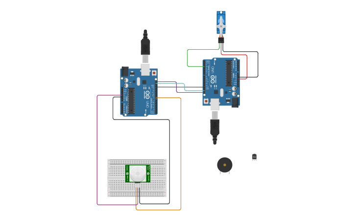 Circuit design Copy of Comunicación Serial (Sensor Infrarrojo - Servomotor) | Tinkercad