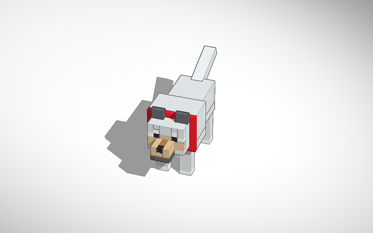 3D design Minecraft dog - Tinkercad
