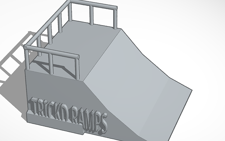 3D design QUARTER PIPE - Tinkercad