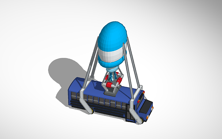 3D design Fortnite Battle Bus - Tinkercad